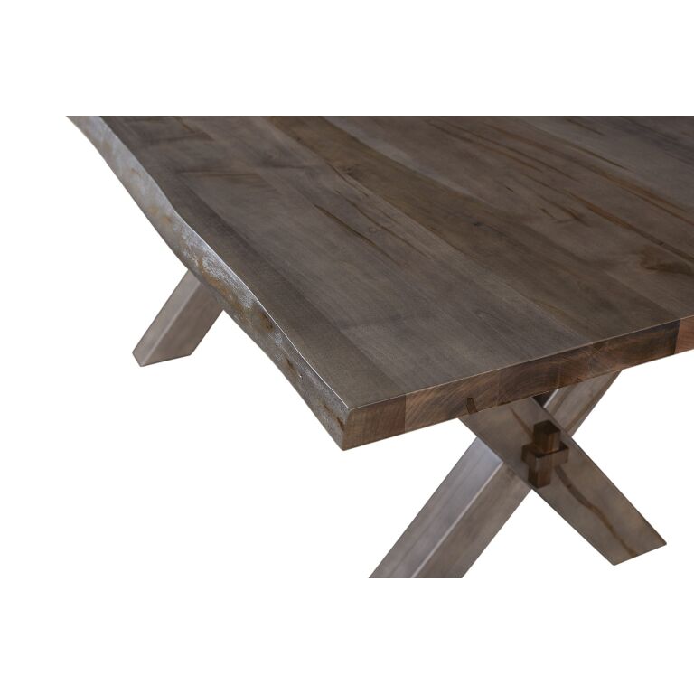 Benchmade Crossbuck Maple Live Edge Dining Table – Talsma Furniture ...