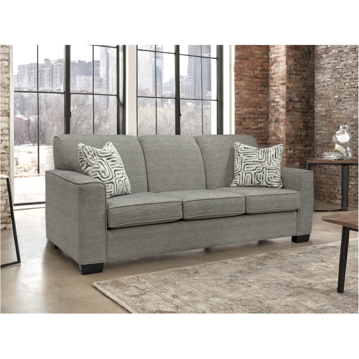 Duncan Grey Sofa with Pillows – Talsma Furniture - West Michigan's ...